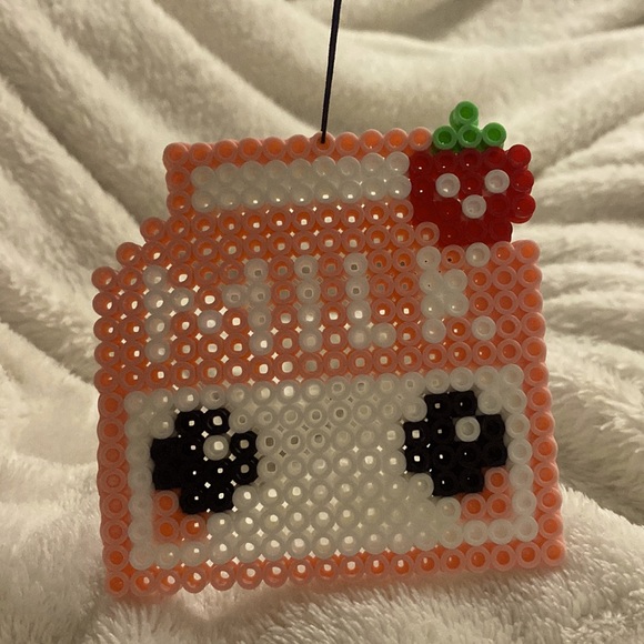 Other | Strawberry Kawaii Milk Carton Car Accessory Dangler | Poshmark